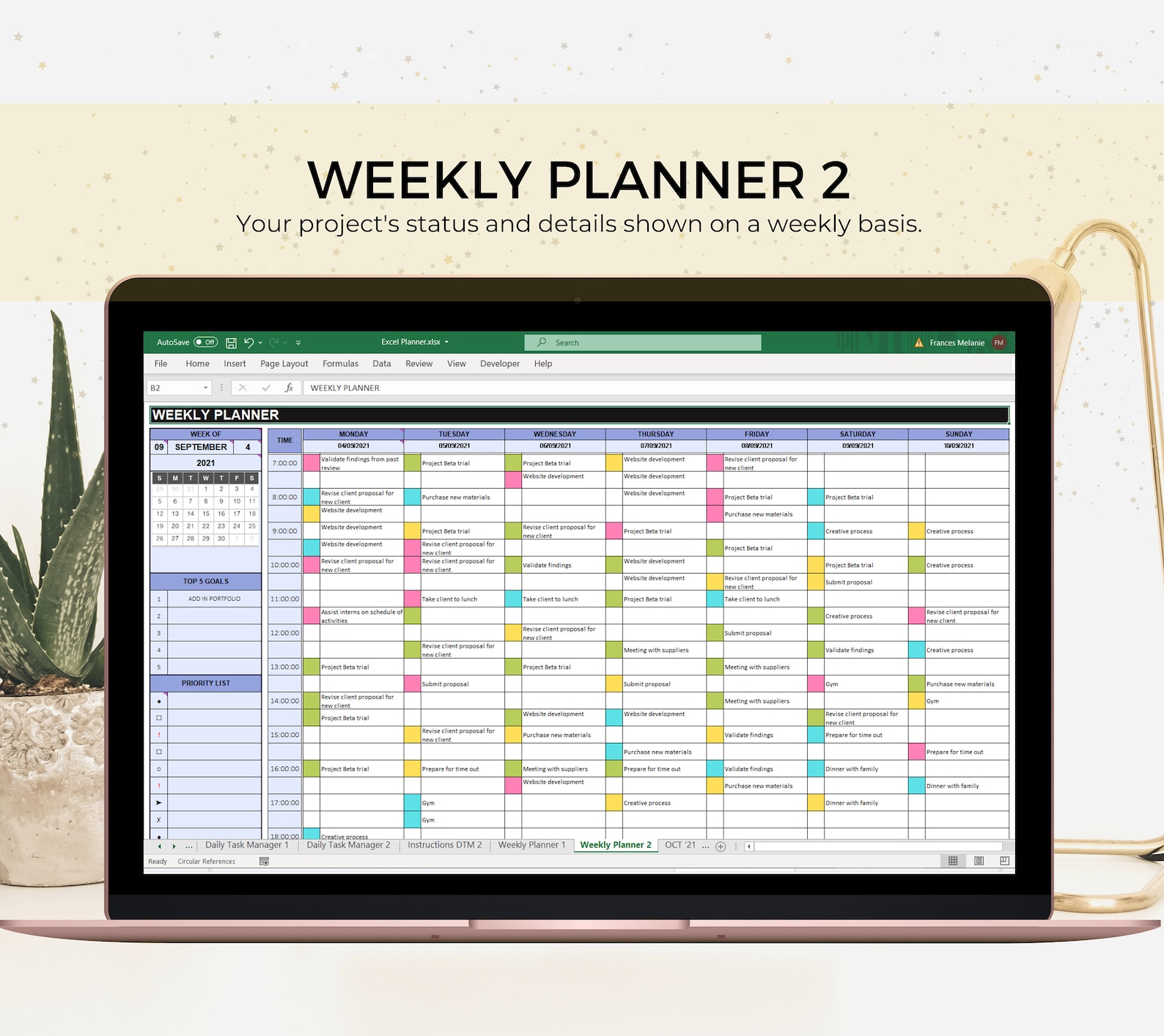 Excel Planner Template Digital Planner Bundle to Do List - Etsy