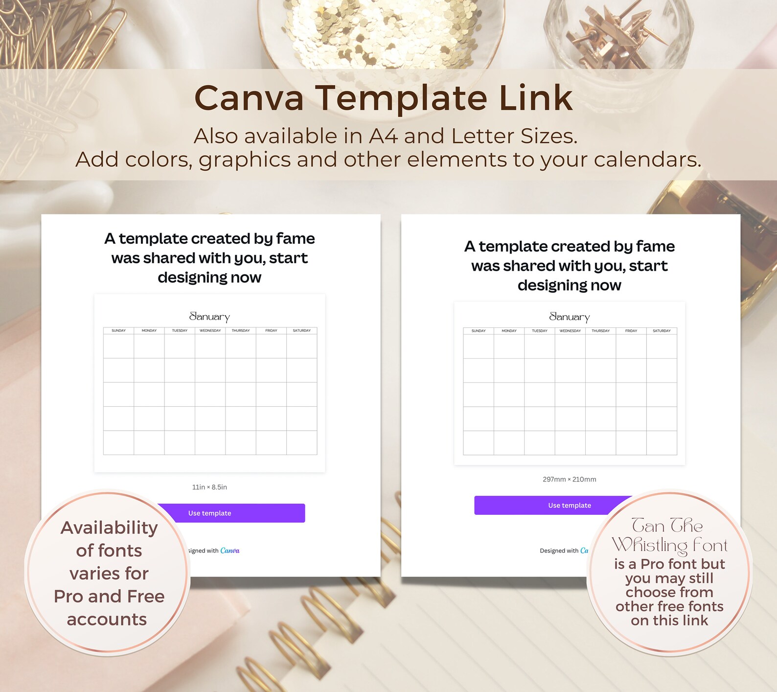 Canva Calendar Template, Blank Monthly Calendar, Undated Calendar ...