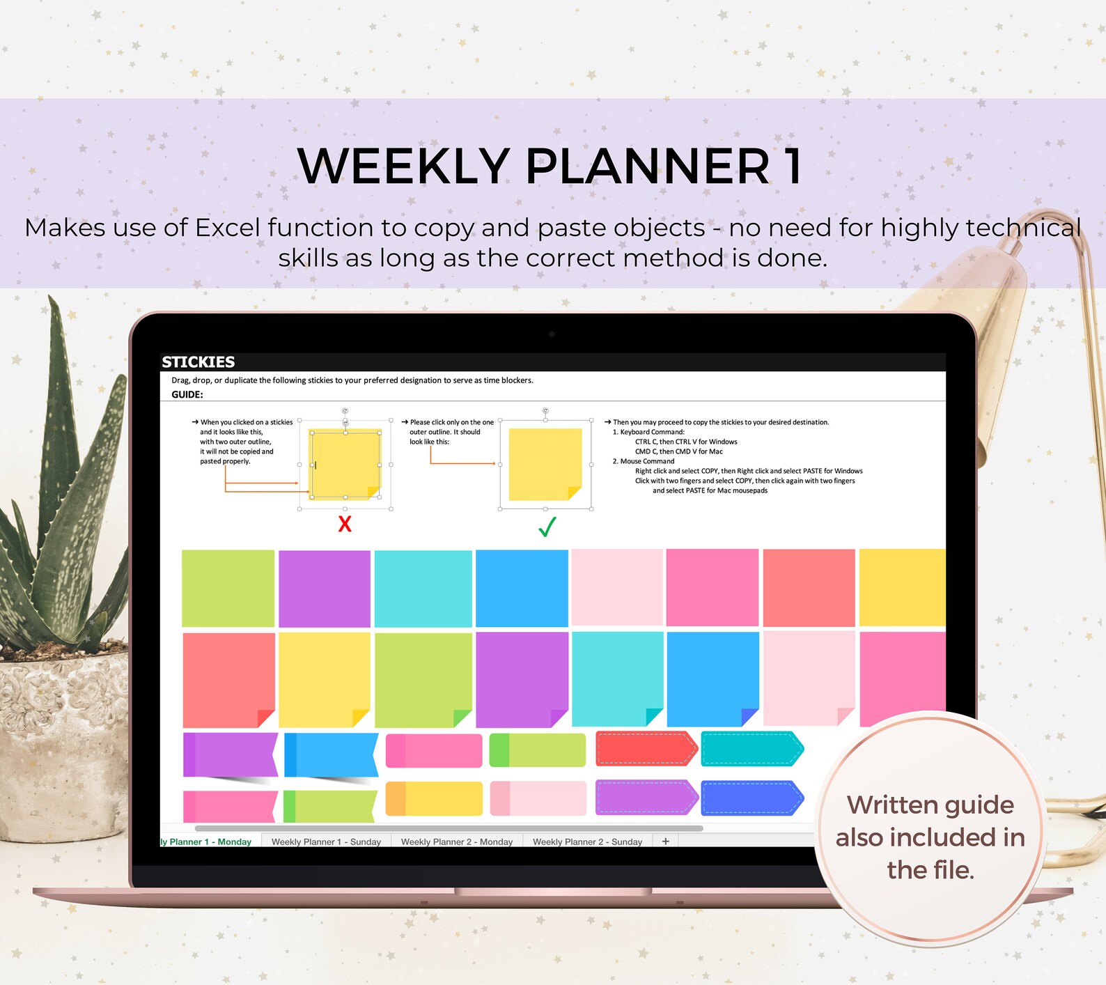 Weekly Planner Excel, Weekly Planner Template, Weekly Schedule Planner ...
