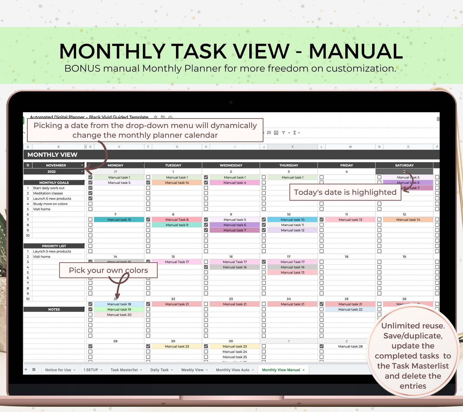 To Do List Template Google Sheets to Do Schedule Planner - Etsy