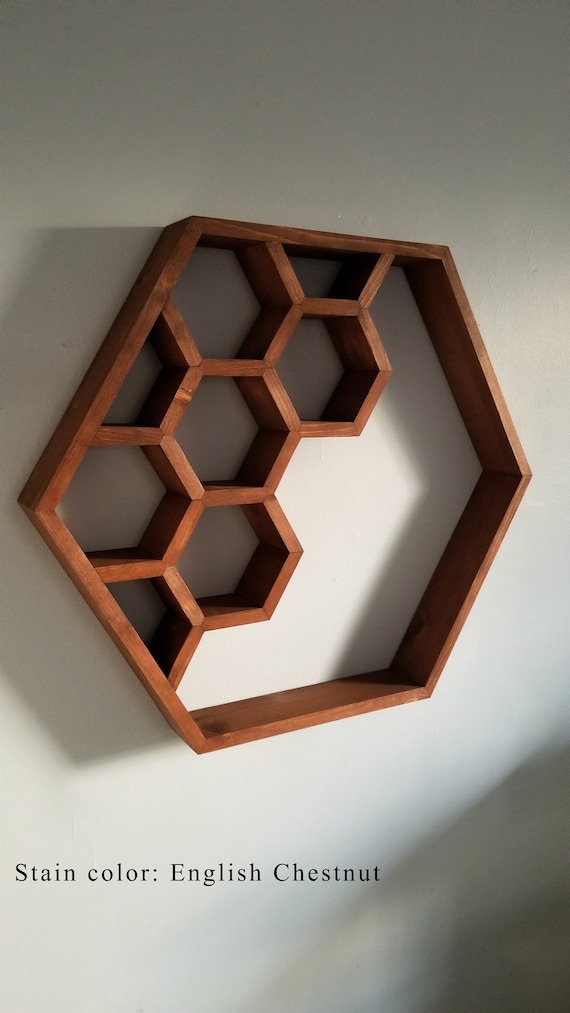 Beautiful Large Honeycomb Wall Shelf Unique Home Decor Custom Handcrafted Gift Bohemian Wall Art Etsy Israel