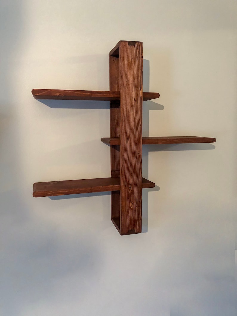 Sliding Shelf - Adjustable Slide Shelf - Solid Wood Floating Shelf ...