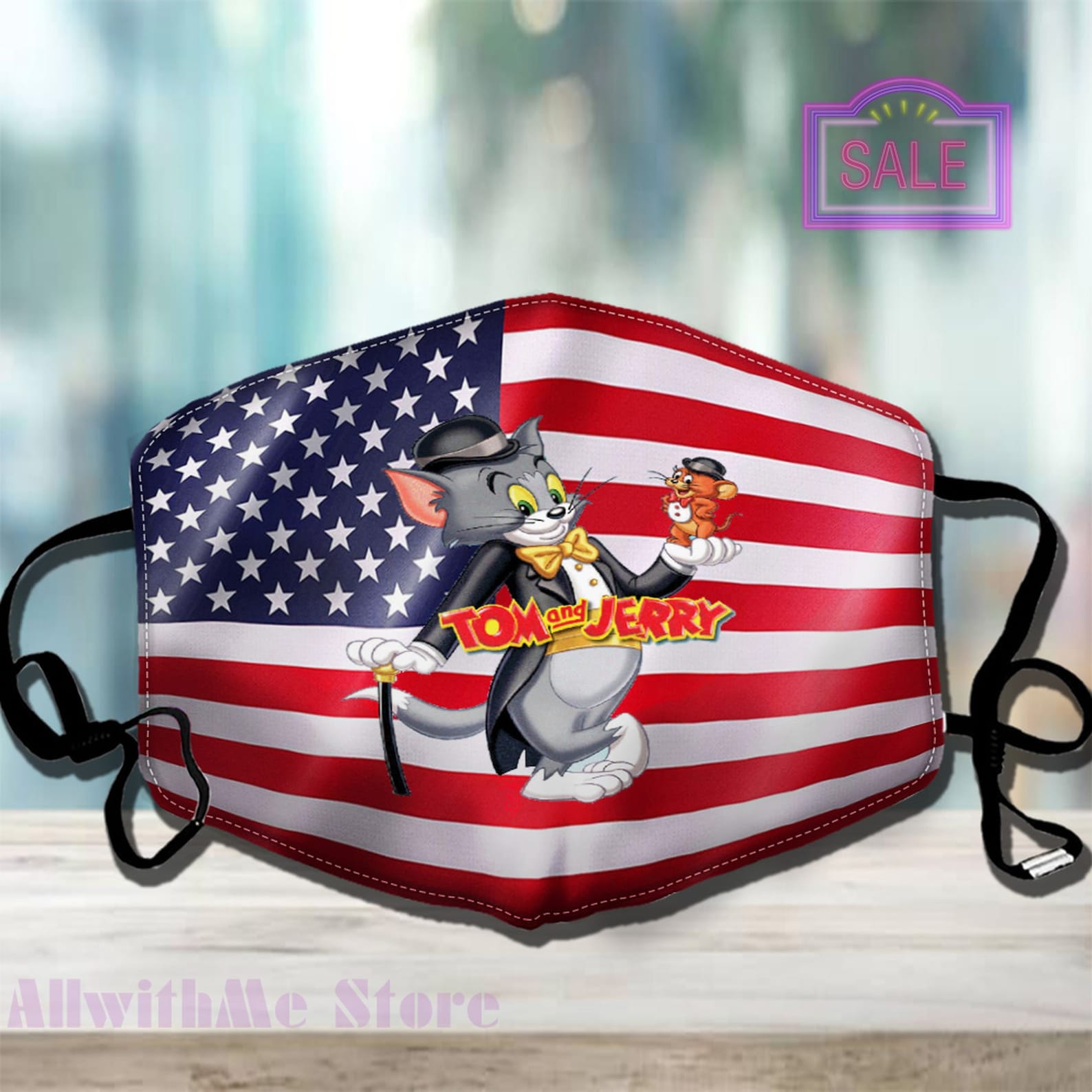 Flag Tom and Jerry Mask Mask Reusable Breathable Washable | Etsy