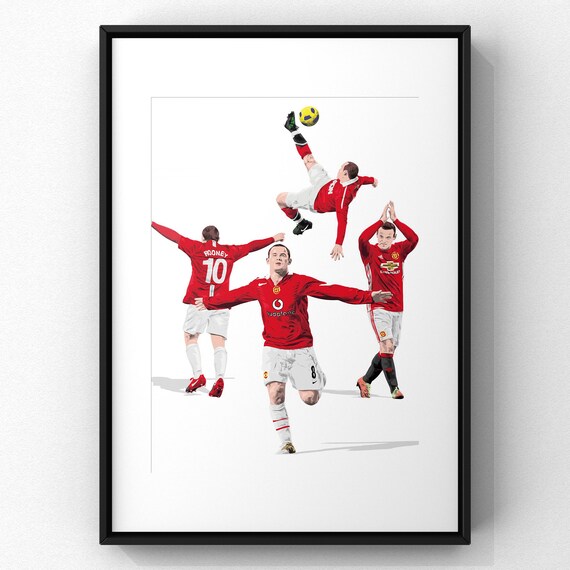Digital Prints Wayne Rooney Portrait Print A4 Prints Art & Collectibles ...