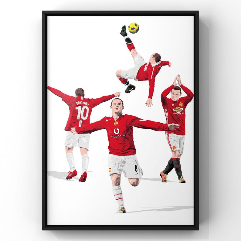 Wayne Rooney Legend Manchester United Football Art Print - Etsy