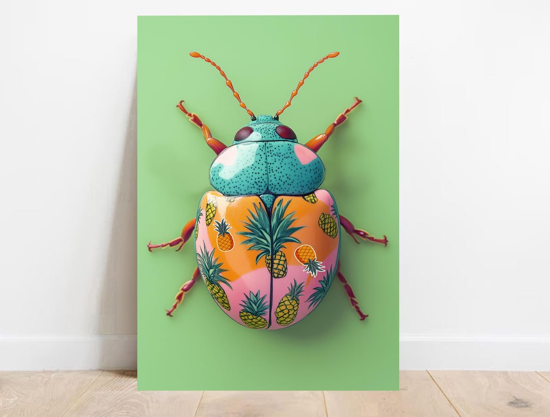 Pineapple Ladybug Nursery Printable Lady Bug Poster Digital Download ...