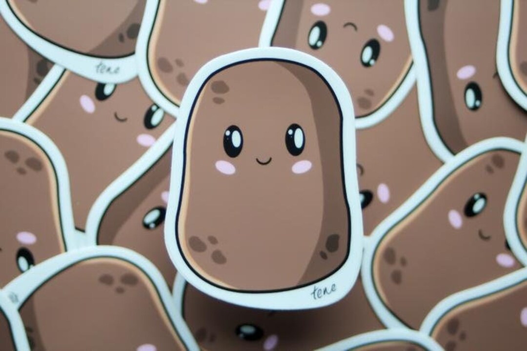 Cute Potato Sticker | Vinyl Die Cut Sticker| Weatherproof - Etsy