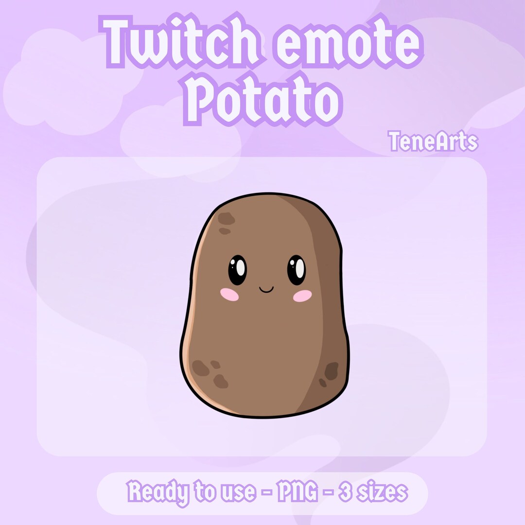 Cute Potato Emote for Twitch! | Resized and Ready to Use - Etsy