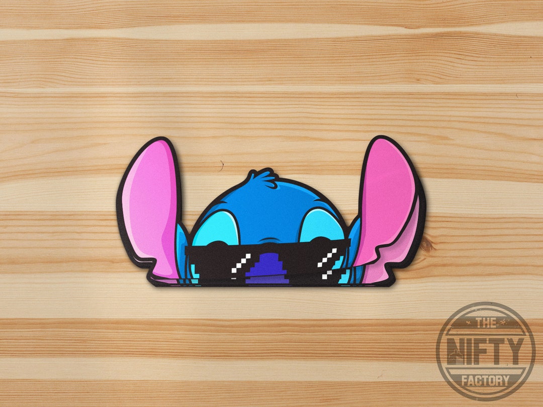 FREE Mini Stitch!!! Stitch Thug Life Meme Peeper: 5" Vinyl Waterproof ...
