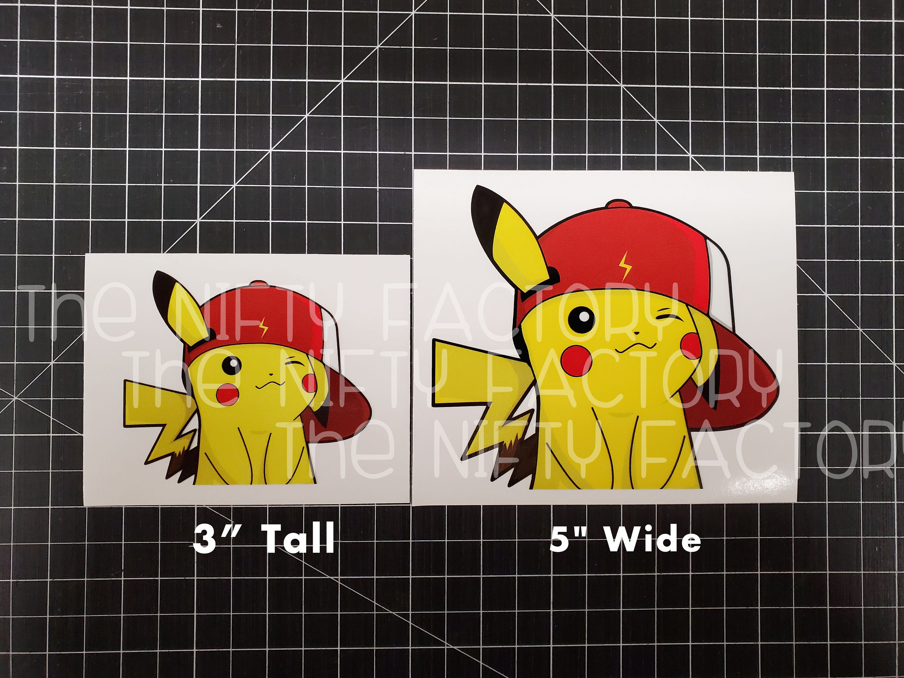 Pikachu Peeper: 3 and 5 Vinyl Waterproof Sticker - Etsy