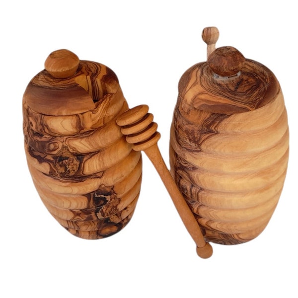 Wooden Honey Pot - Etsy