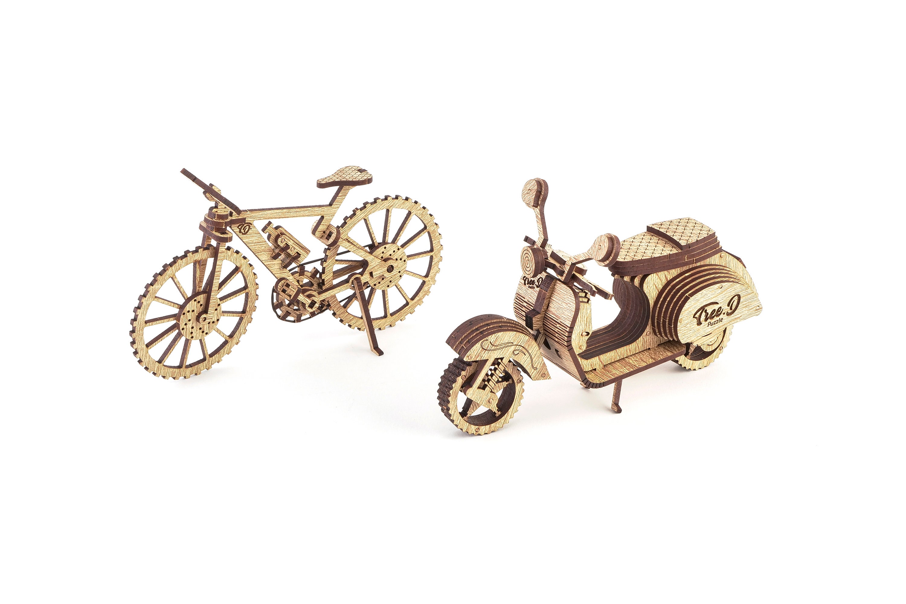 Treed-puzzle SCOBYC 3D Wooden Model Kit for Building Motorbike - Etsy