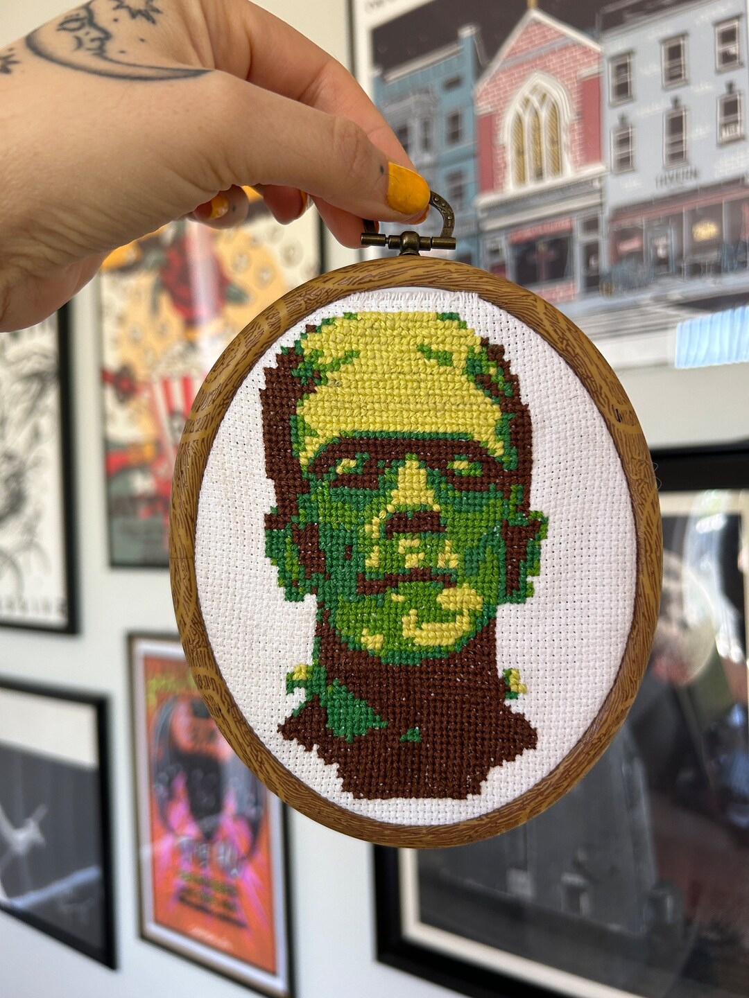 Frankenstein’s Monster Cross Stitch - Etsy