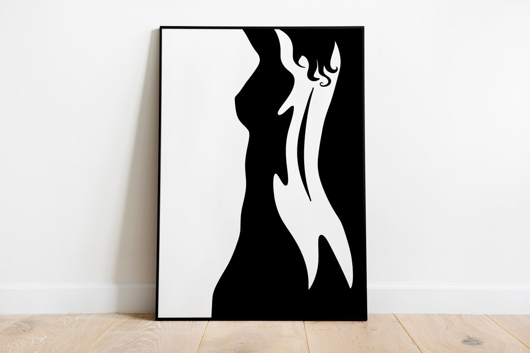 Black and White Woman Body Poster, Bedroom Poster, Woman's Body Poster ...