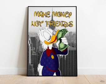 Make Money Not Friends Poster - Etsy