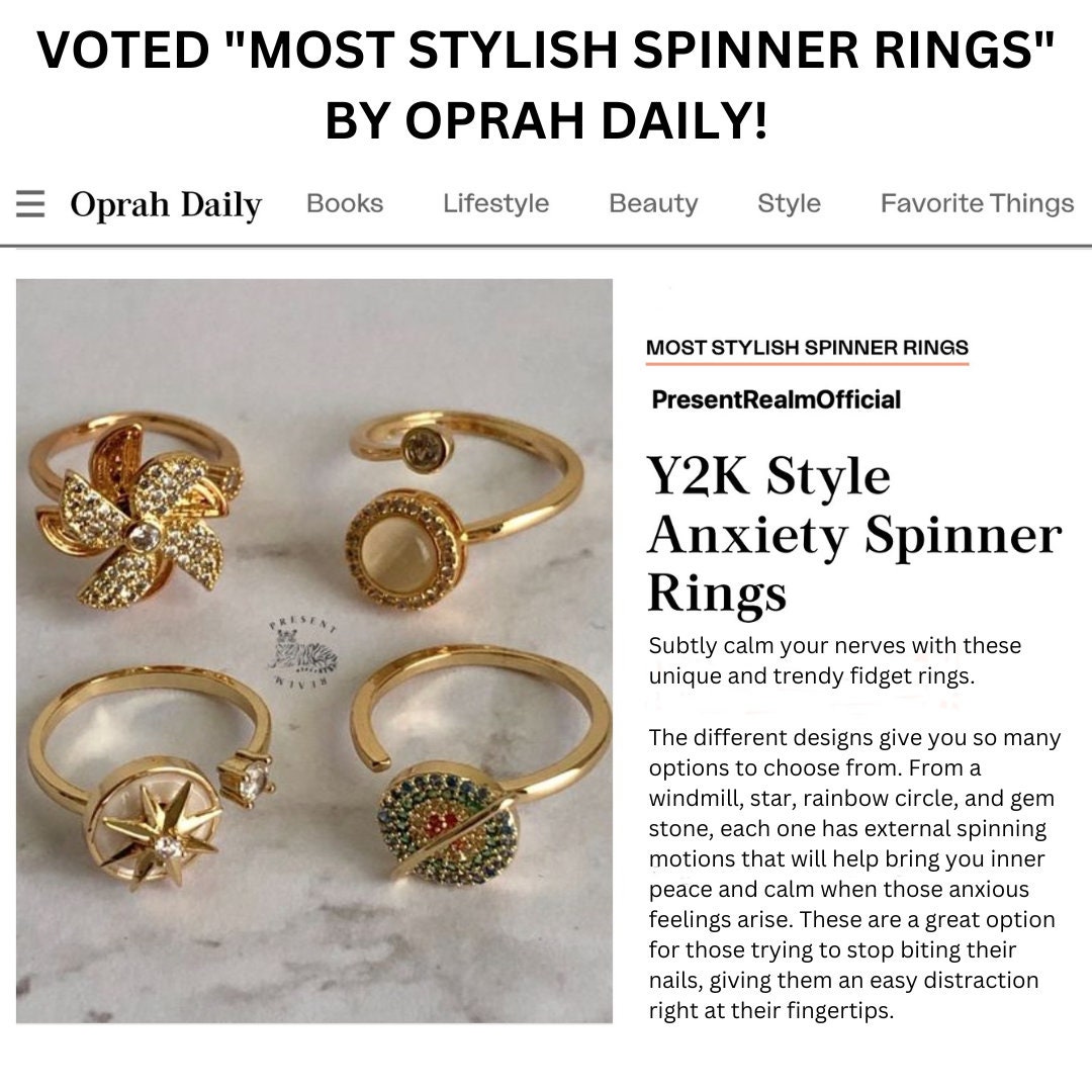 Fidget Ring Bundle Pack Stackable Ring Set Spinner Ring - Etsy