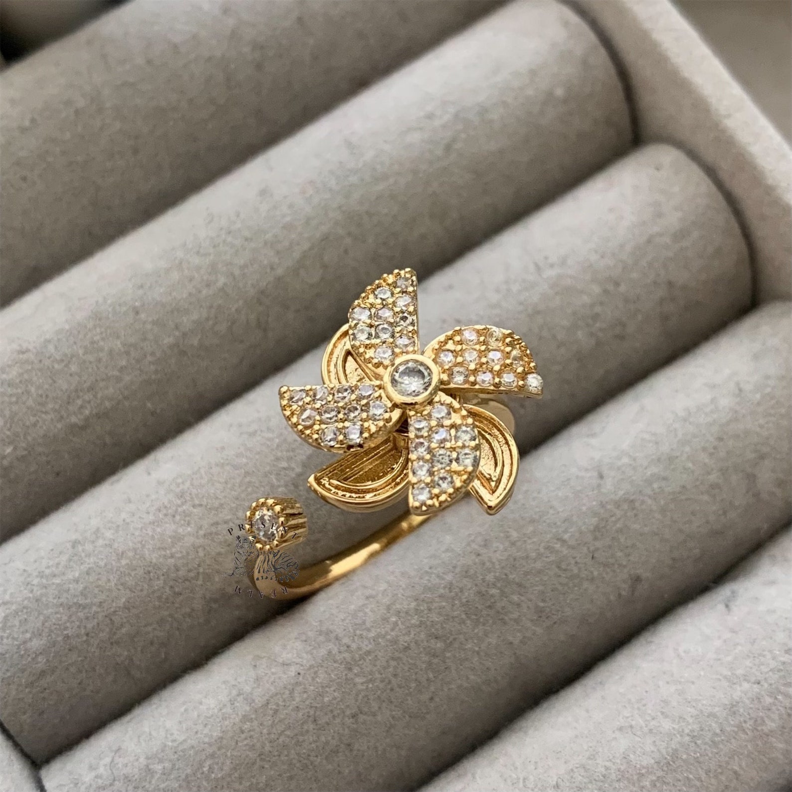 Planet Fidget Ring Rainbow Spinner Ring Anxiety Ring - Etsy