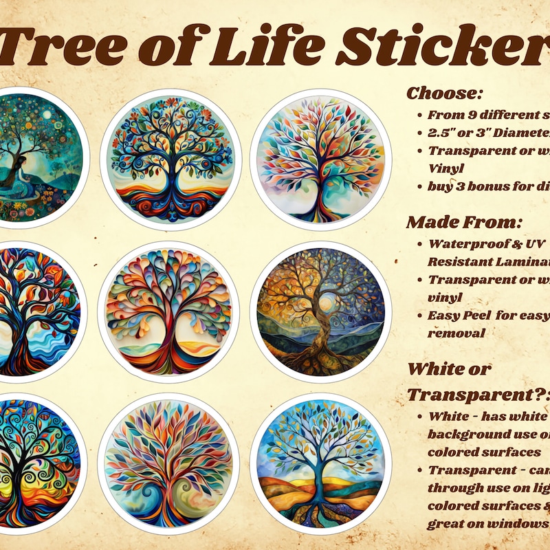 Tree of Life Car Decals - Etsy