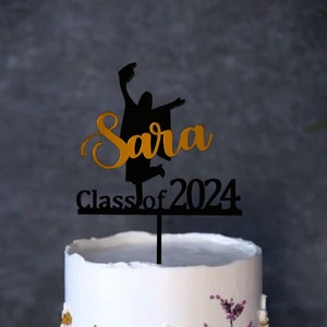 Girl Custom Class of 2024 Cake Topper/ Graduation Cake Topper/double ...