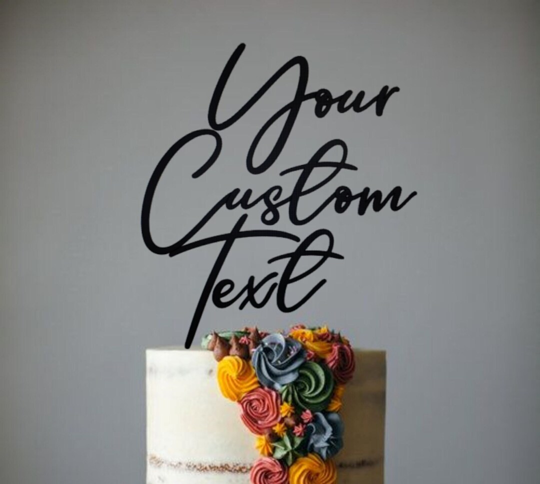 Custom Cake Topper/personalized Cake Topper/custom Wood Topper/birthday ...
