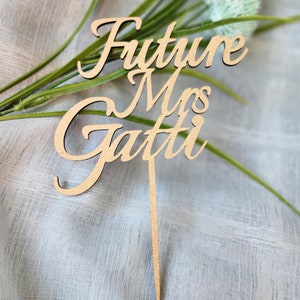 Custom Future Mrs Cake Topper/personalized Wedding Cake Topper/gold ...