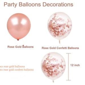 Blush Balloon Rose Gold Confetti Balloon Rose Gold Metallic Balloon ...