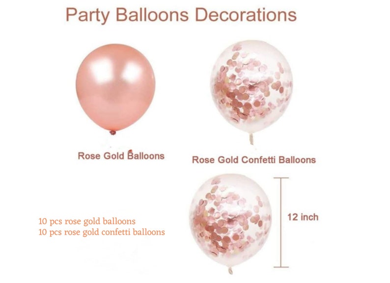 Blush Balloon Rose Gold Confetti Balloon Rose Gold Balloon - Etsy