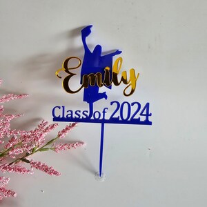 Girl Custom Class of 2024 Cake Topper/ Graduation Cake Topper/double ...