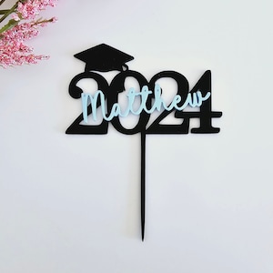 Graduation Cake Topper/class of 2024 Graduation/double Layer Acrylic ...