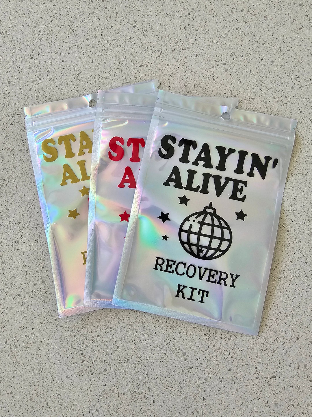 Hangover Recovery Kit Stayin' Alive Recovery Kit Pouch/bachelorette ...