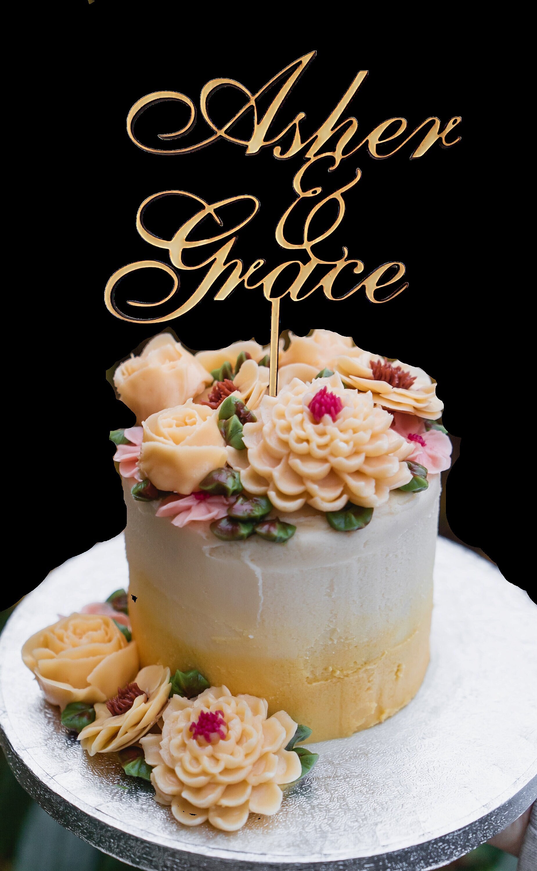 Couple's Names Wedding Cake Topper/ Personalized | Etsy