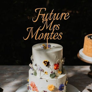 Custom Future Mrs Cake Topper/personalized Wedding Cake Topper/gold ...