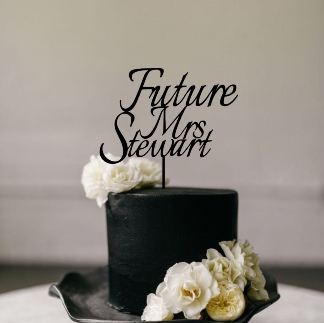 Custom Future Mrs. Cake Topper, Personalized Script Wedding Decor - Etsy