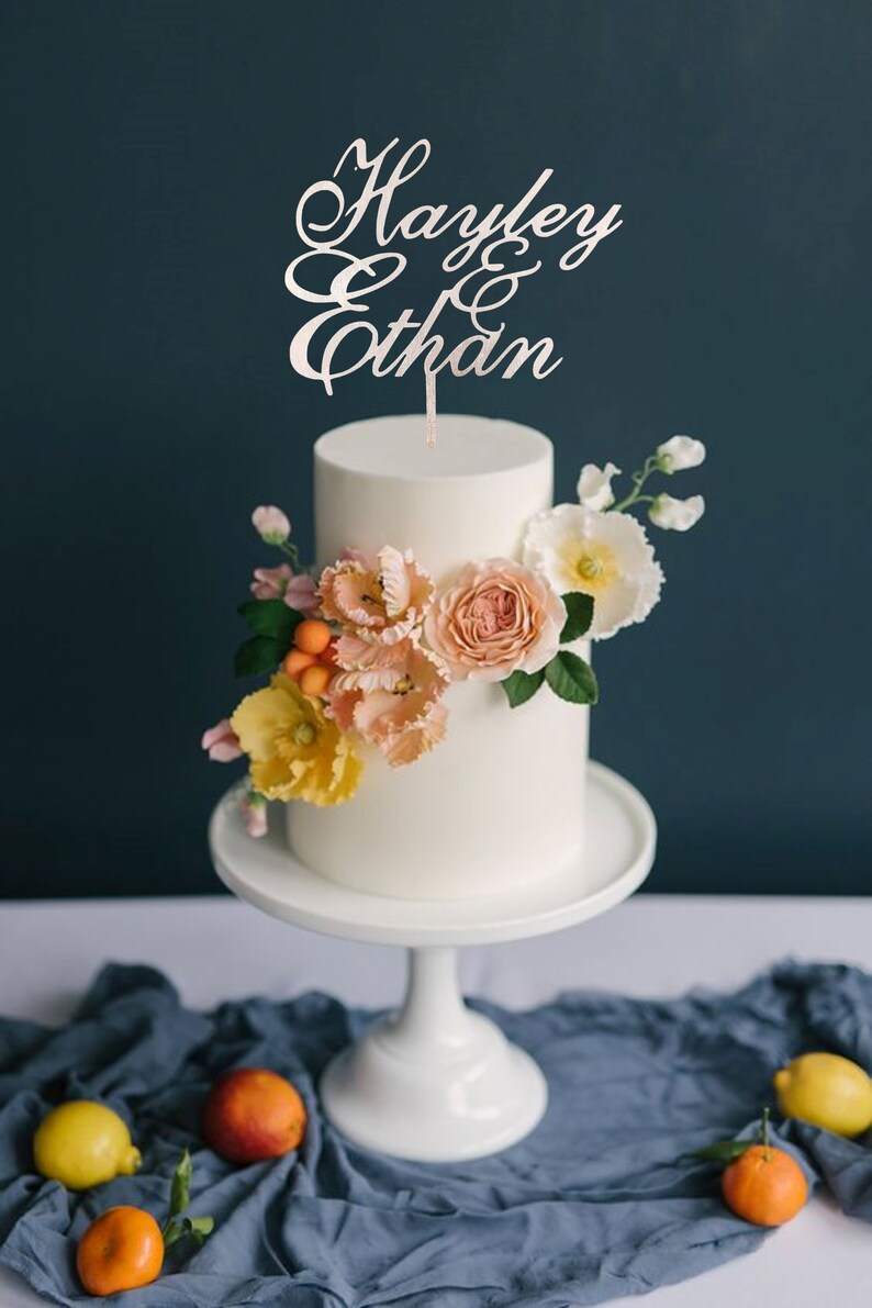 Couple's Names Wedding Cake Topper/ Personalized | Etsy