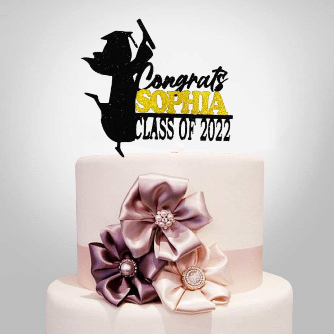Girl Custom Class of 2024 Cake Topper / Congrats Cake Topper/happy ...