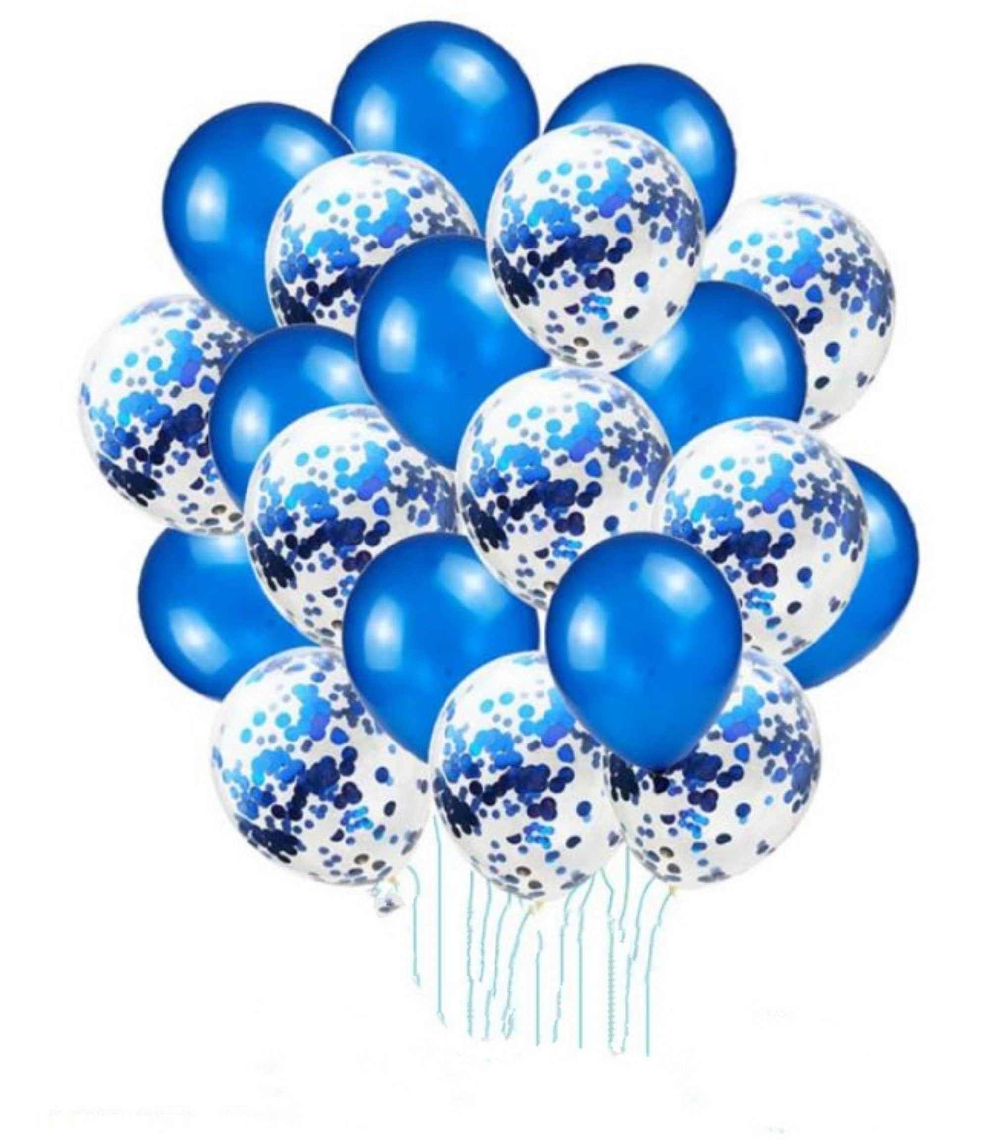 Royal Blue Balloon With Blue Confetti Balloon /baby Shower - Etsy