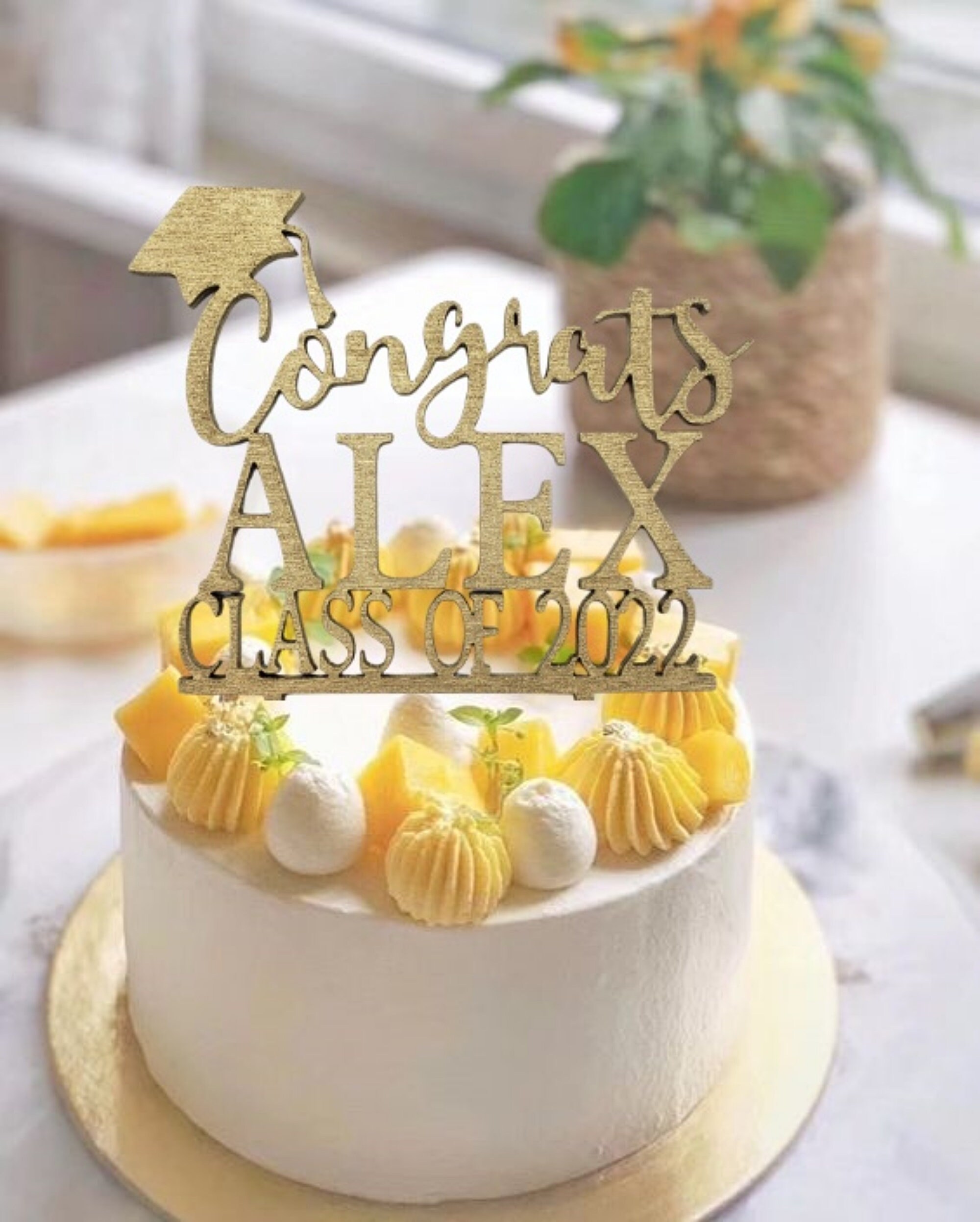 Custom Graduation Cake Topper/2023 Congrats Wood - Etsy