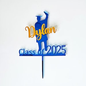 Boys Custom Class of 2025 Cake Topper/ Graduation Cake Topper/double ...