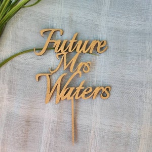 Custom Future Mrs Cake Topper/personalized Wedding Cake Topper/gold ...