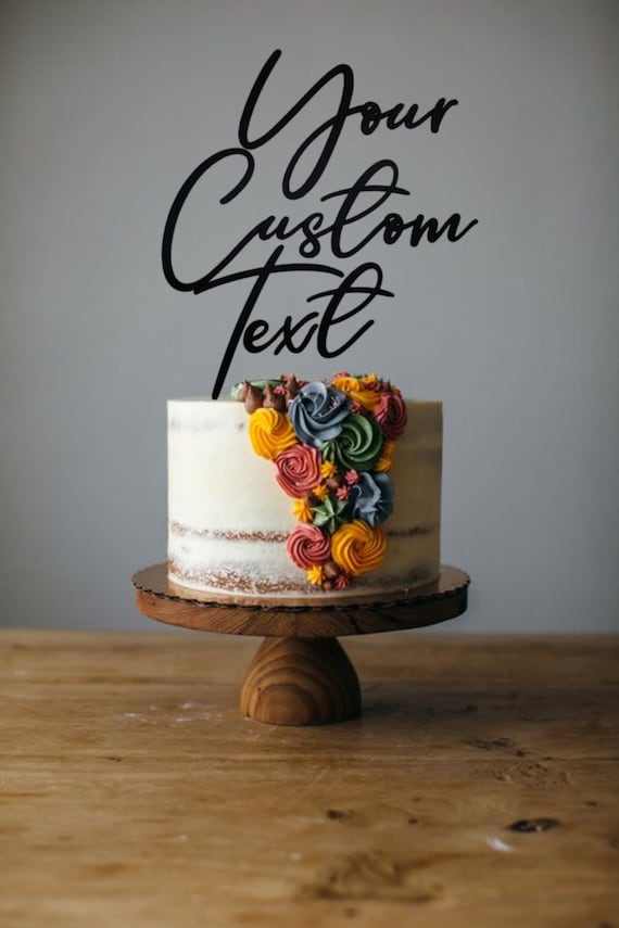 Custom Cake Topper/personalized Cake Topper/custom Wood - Etsy