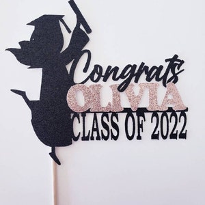 Girl Custom Class of 2024 Cake Topper / Congrats Cake Topper/happy ...