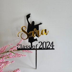 Girl Custom Class of 2024 Cake Topper/ Graduation Cake Topper/double ...