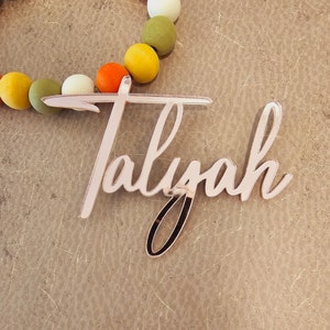 Script Custom Acrylic Cake Charm/personalized Acrylic Mirror Cake ...