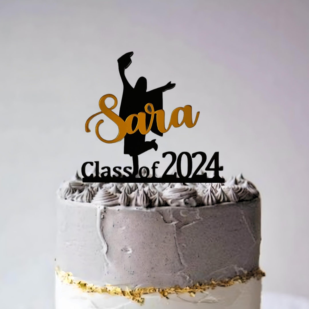 Girl Custom Class of 2024 Cake Topper/ Graduation Cake Topper/double ...