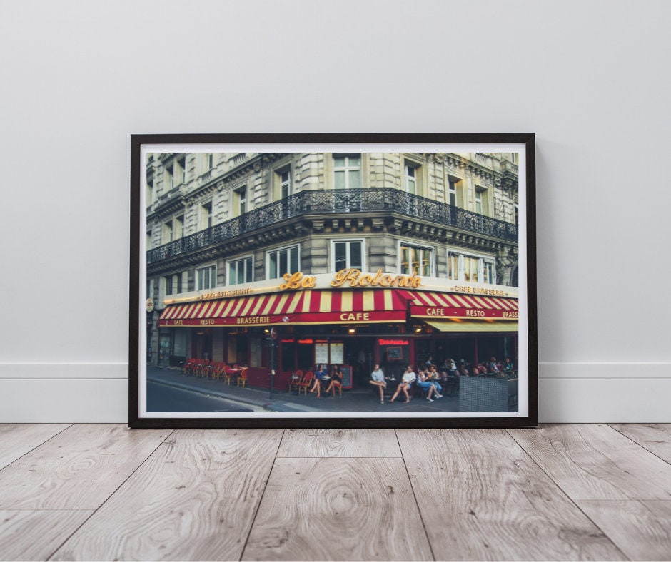 Paris Cafe Poster, France Travel Print, French Photography Digital Wall ...
