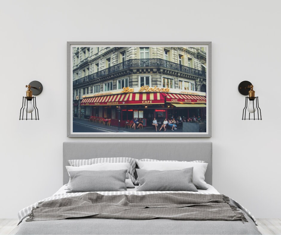 Paris Cafe Poster, France Travel Print, French Photography Digital Wall ...