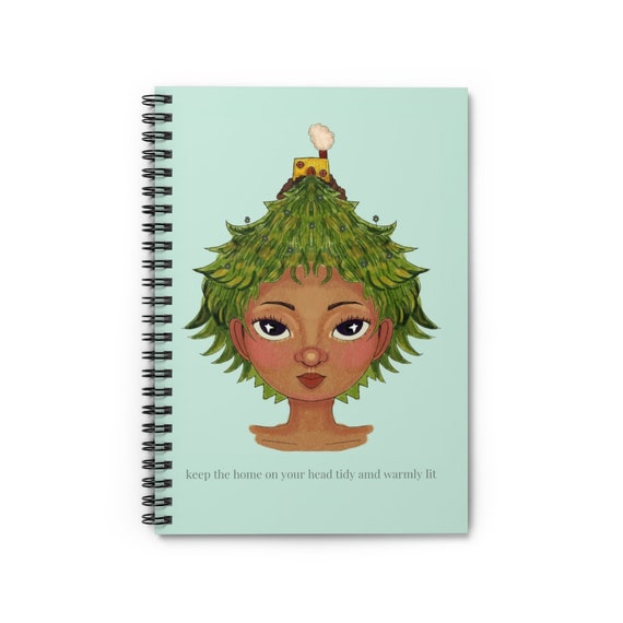 Pine Tree Fairy spiral Notebook Ruled Line Inspirational - Etsy