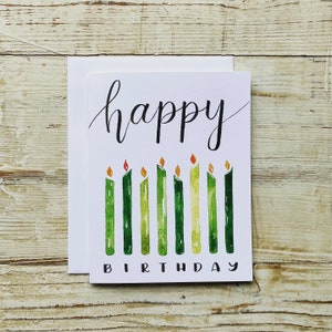 Happy Birthday Candle Greeting Cards Set of 8 Assorted - Etsy