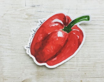 Bell Pepper Sticker - Etsy