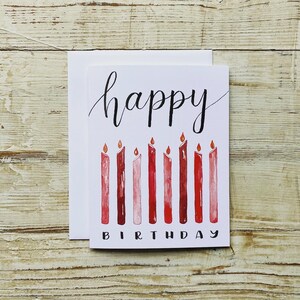 Happy Birthday Candle Greeting Cards Set of 8 Assorted - Etsy